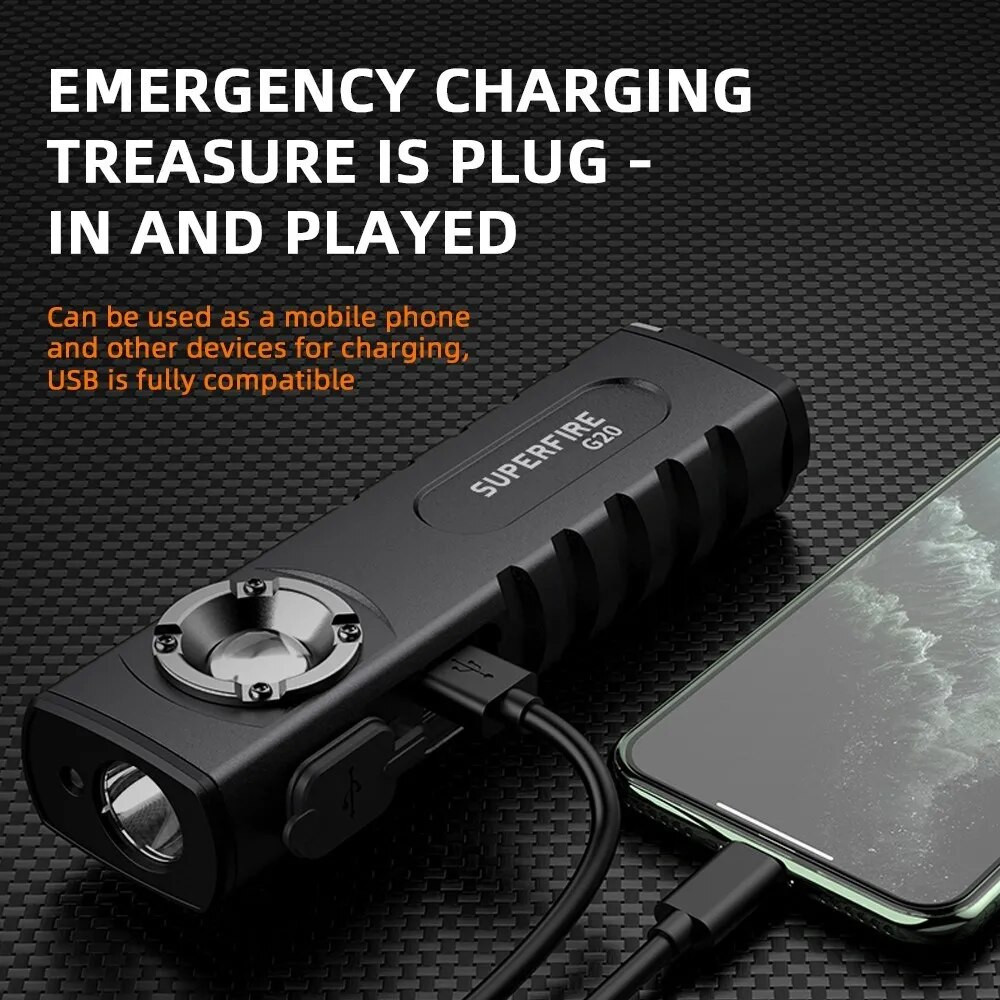SuperFire GT60 powerful long range flashlight 2600 Lumens Super Bright ...