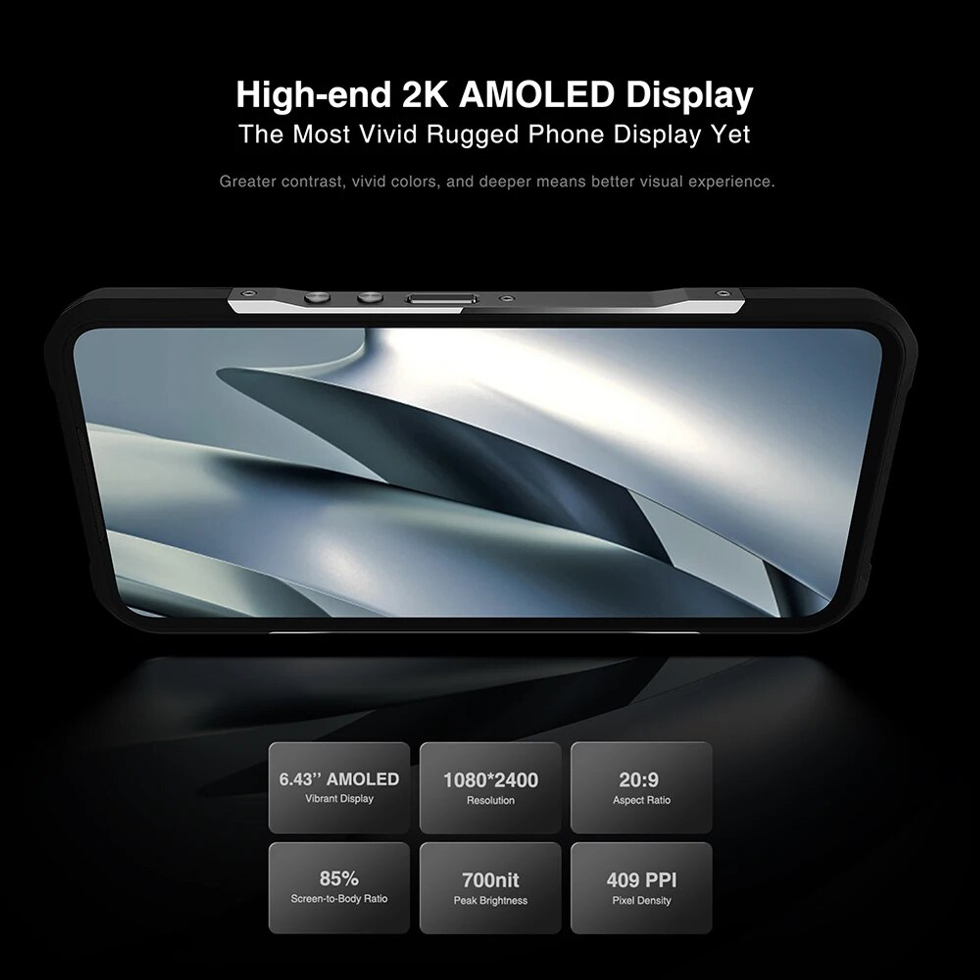 DOOGEE V20 Pro 6.43”2K AMOLED Display 1440*1080 Thermal Imaging Resolution 12GB+8GB Extended ...