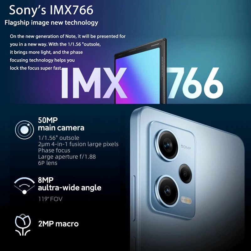 Xiaomi Redmi Note 12 Pro 5G Smartphone Global Version 128GB/256GB NFC ...