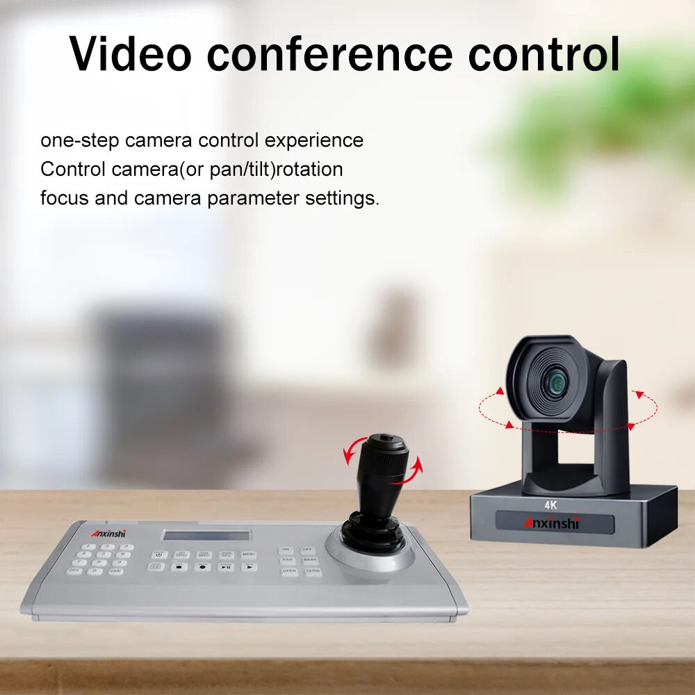 PTZ Keyboard Controller with 4D joystick to control Polycom video ...