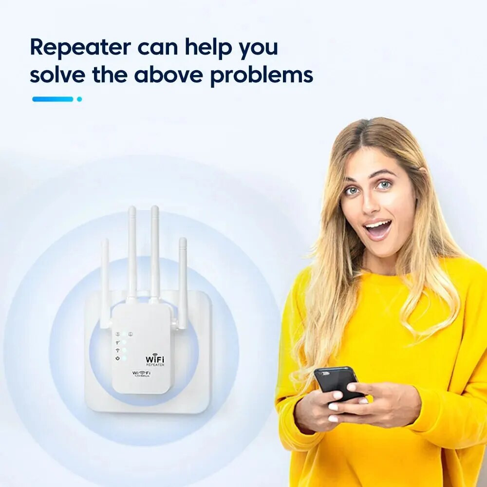 300M Wireless WiFi Repeater WiFi Extender Long Range Wireless WIFI ...