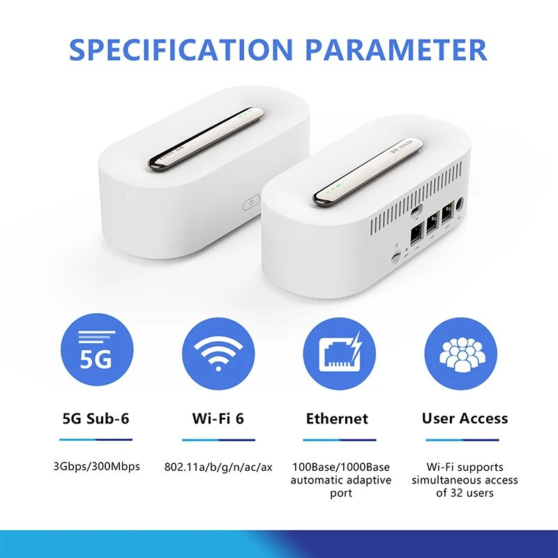 ZLT X25 MAX 5G CPE Wireless Router WiFi 6 Dual Band Signal Repeater NSA ...