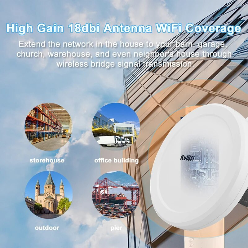 UeeVii CPE850 Wifi Router 750Mbps Wireless Bridge 5KM Long Range 5.8G ...