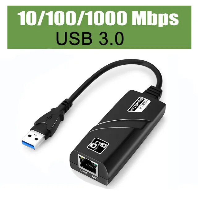 10/100/1000Mbps USB 3.0 Wired USB TypeC To Rj45 Lan Ethernet Adapter ...