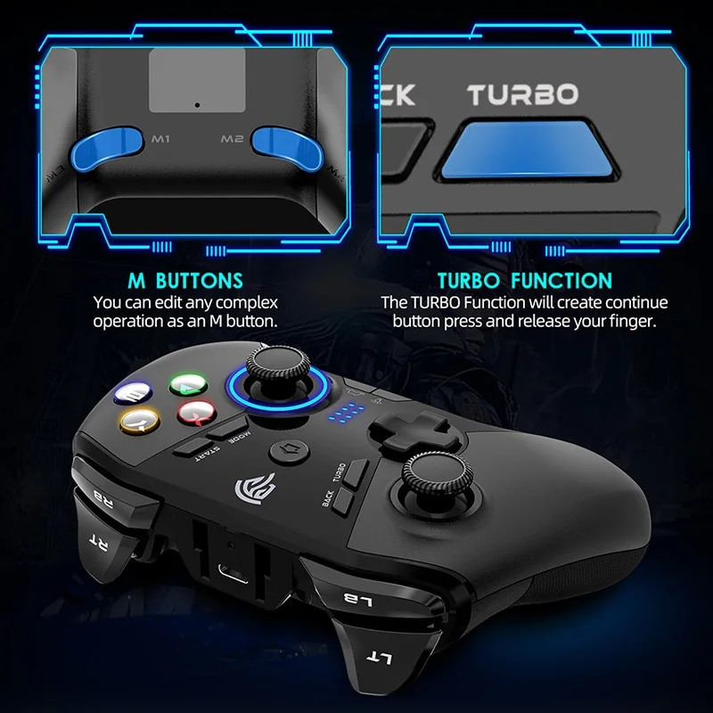 EasySMX 9110 Programmable PC Controller, Wireless Gamepad for PC ...