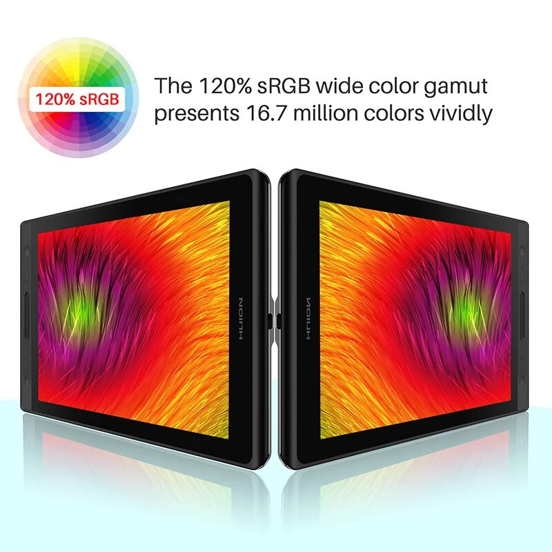HUION Kamvas Pro 12 Graphics Tablet Screen 120% sRGB Tilt Support ...