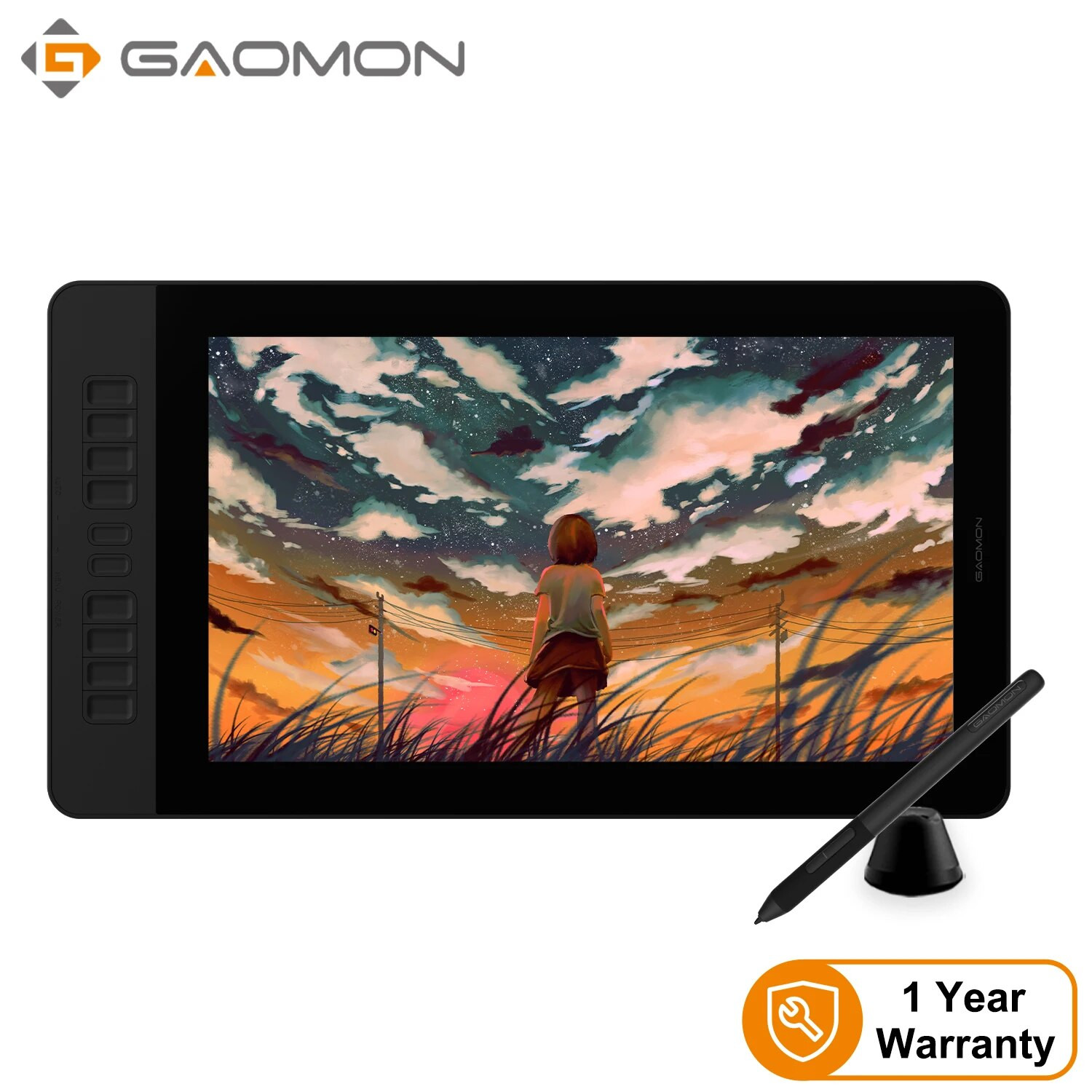 GAOMON PD1161 IPS HD Graphic Tablet Monitor With 8 Shortcut Key & 8192 ...