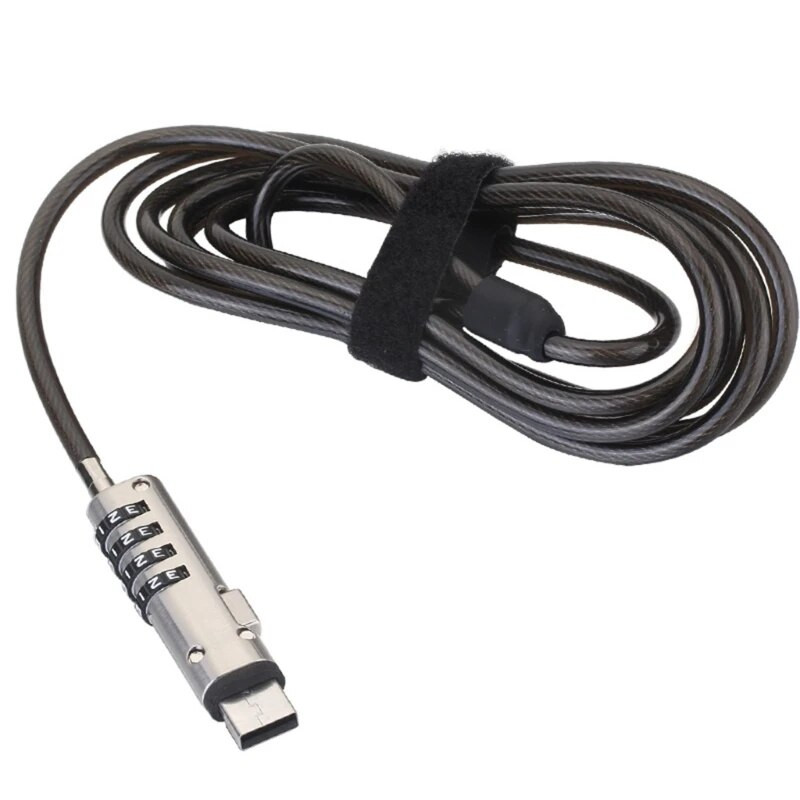 Combination Lock Laptop 4-digit Password Locking Notebook Resettable ...