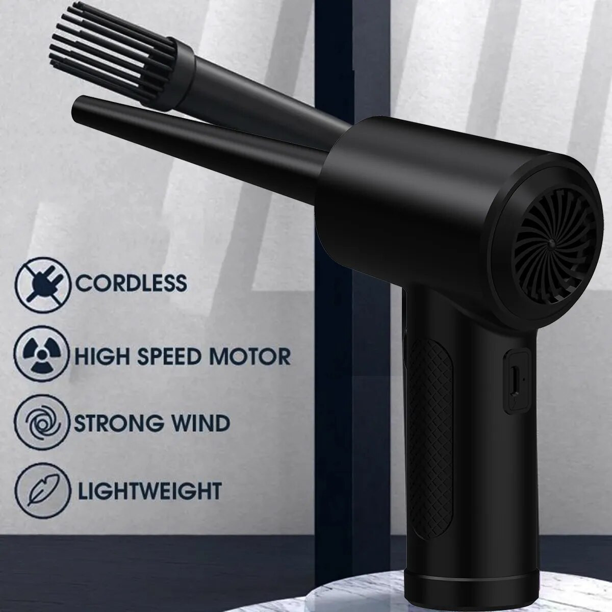 Cordless Air Duster Blower Multi-Use Portable Compressed Air Cans ...