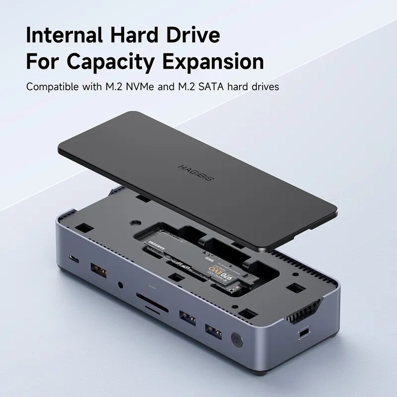 Hagibis USB C Docking Station Type C to 8K DP HDMI-Compatible Triple ...