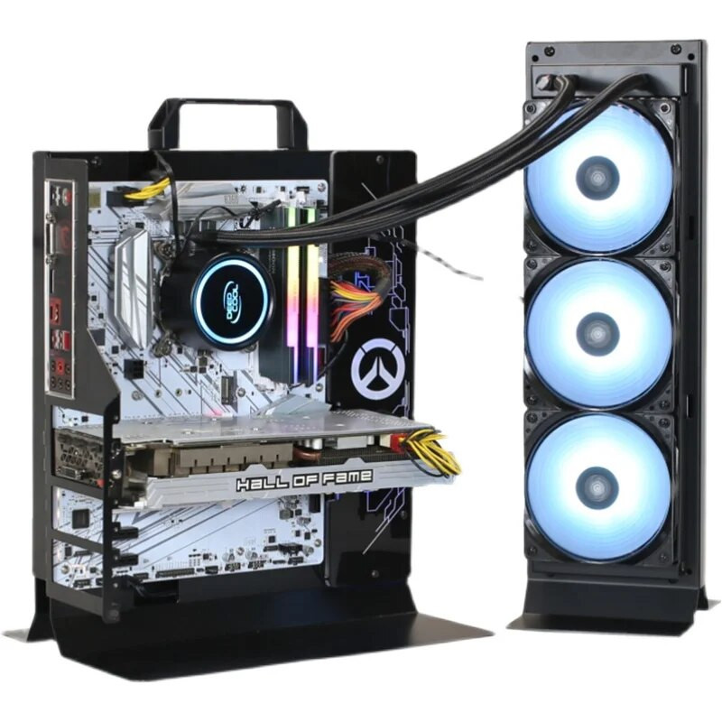 ATX Open Rack MATX ITX Case Handheld Portable Water Cooler Side ...