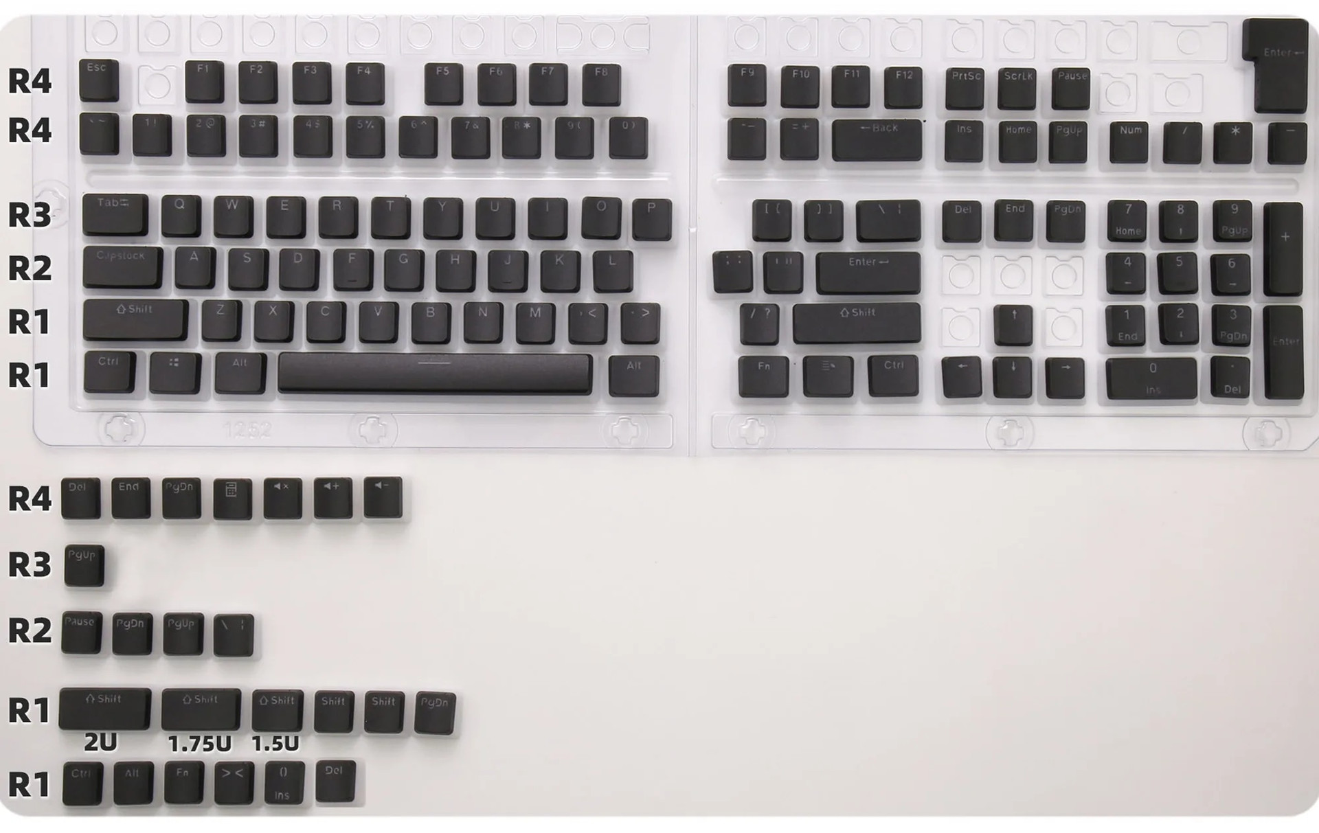 130 Keys Pudding Keycaps OEM Profile PBT Double Shot Keycap For Mx ...