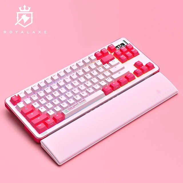 Royal Axe Y87 Mechanical Keyboard Switching Knob Dynamic RGB Three Mode ...