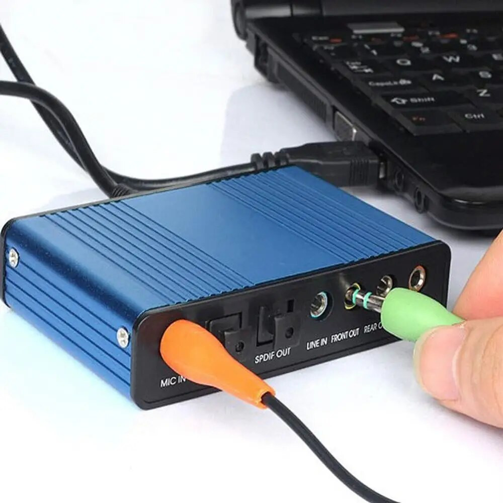 for Laptop Sound Card External New 6 Channel 5.1 Audio USB Optical ...