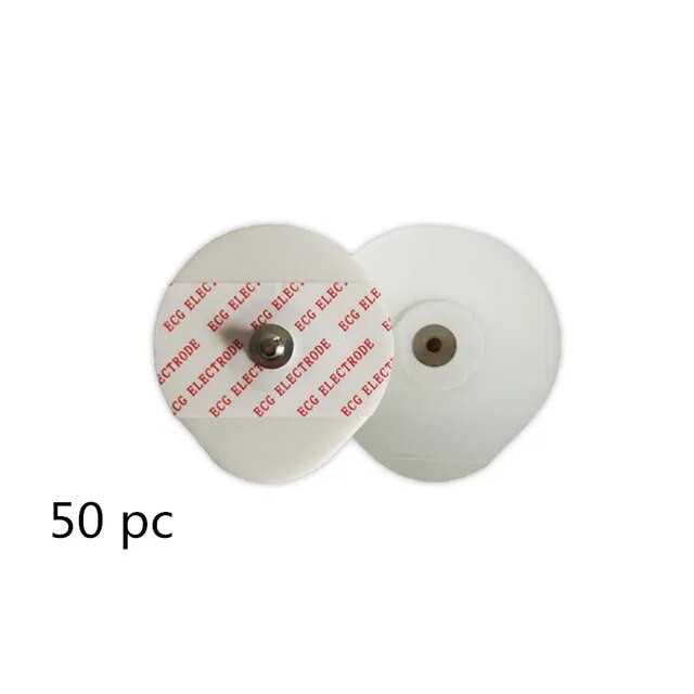 50 Pieces Disposable ECG Electrodes Medical Electrode Patch EKG ...