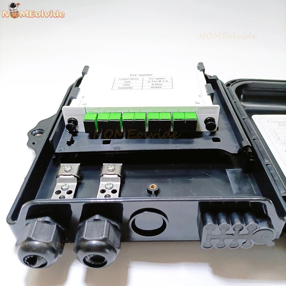Fiber Optic Distribution Box Uncut Cable Port Outdoor 1:8 Splitter Box ...