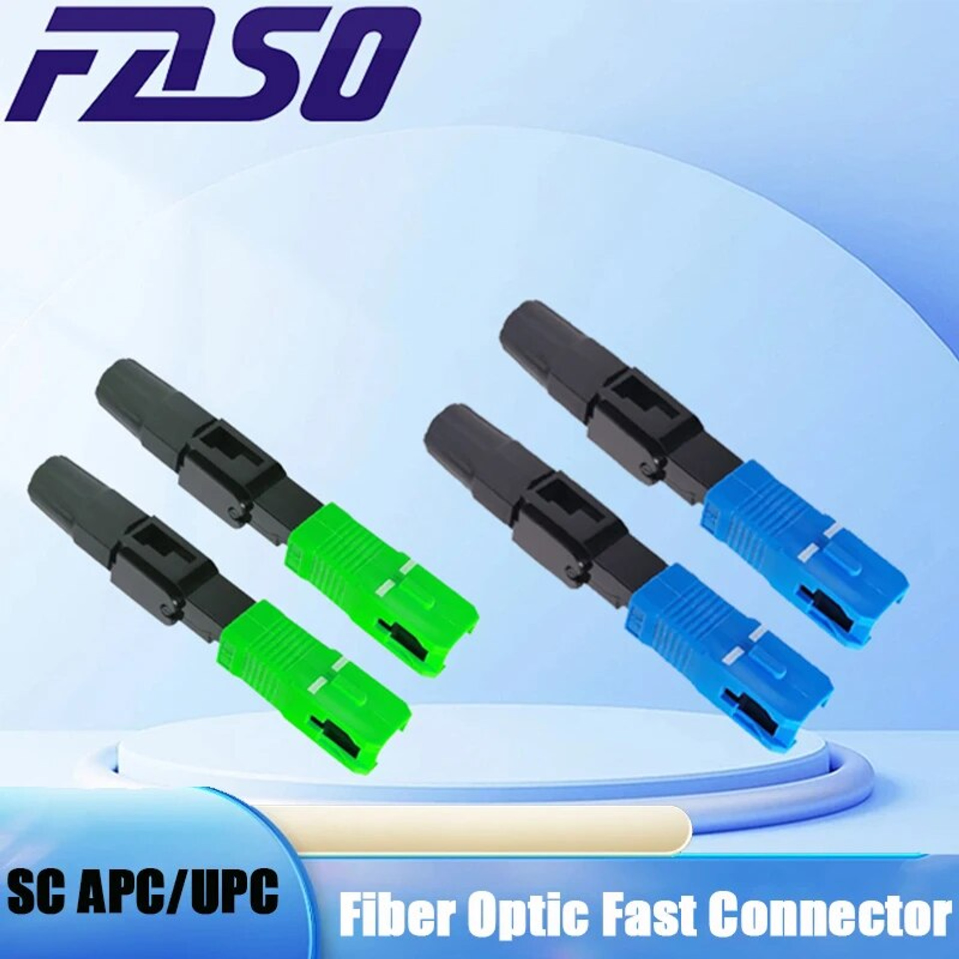 Fiber Optic Fast Connector SC-APC Single Mode Fiber Optic Adapter SC/UPC FTTH SC Field Assembly ...