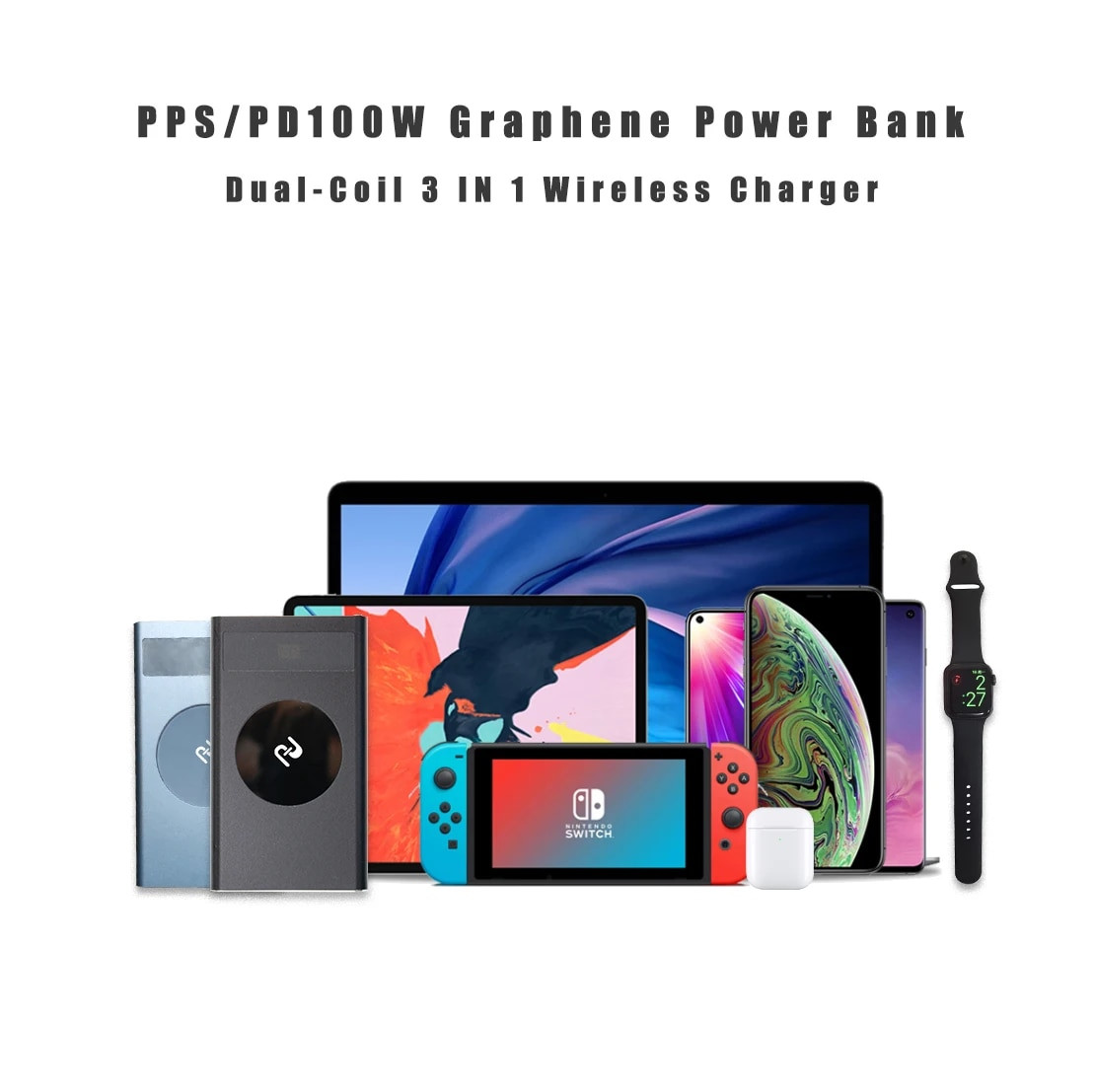 PPS PD100W PD96W USB-C Graphene 150W Power Bank with Panasonic Battery ...