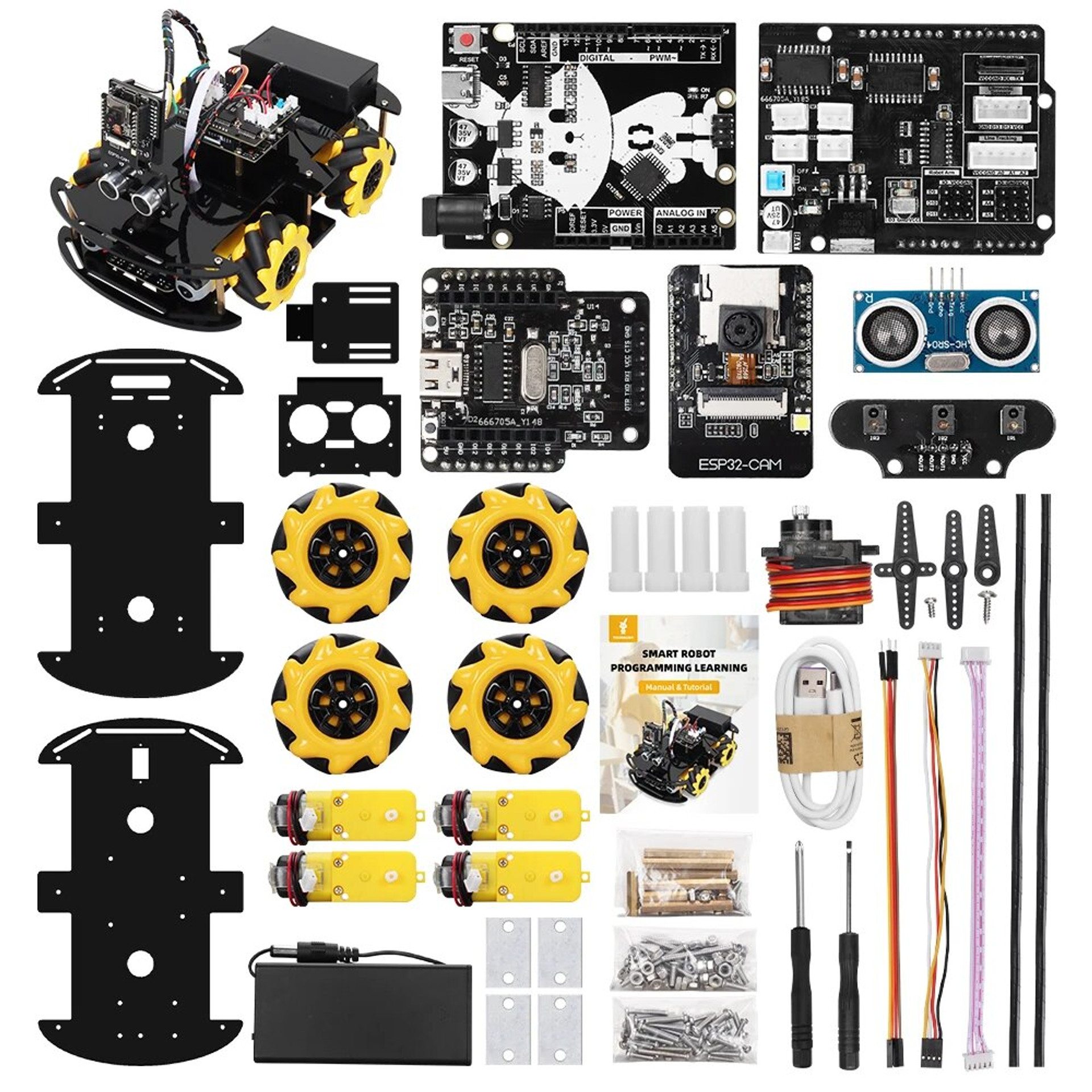 Complete Robot Starter Kit For Arduino Programming With Esp32 And Codes Learning Develop Skill