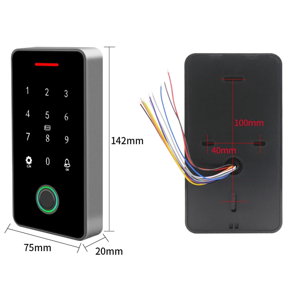 13.56Mhz Rfid Card Keypad Waterproof Tuya APP Door Lock Door Access ...