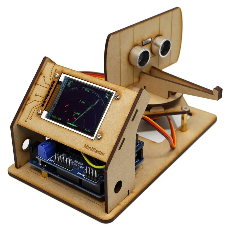 3D Printing Mini Radar Detection Robot With 1.8 TFT Screen to ...