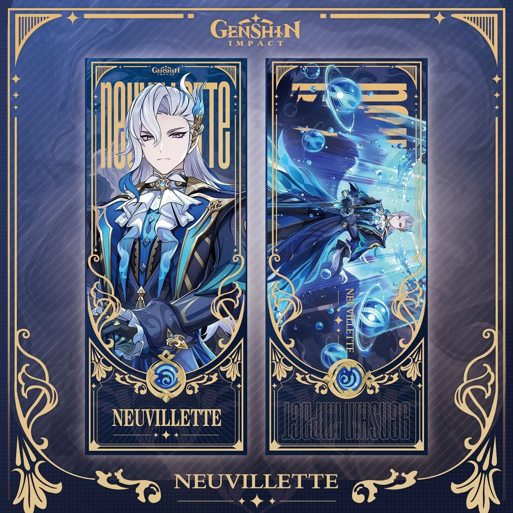 Genshin Impact Collection Cards Games Bookmark Furina Chiori Neuvilette ...