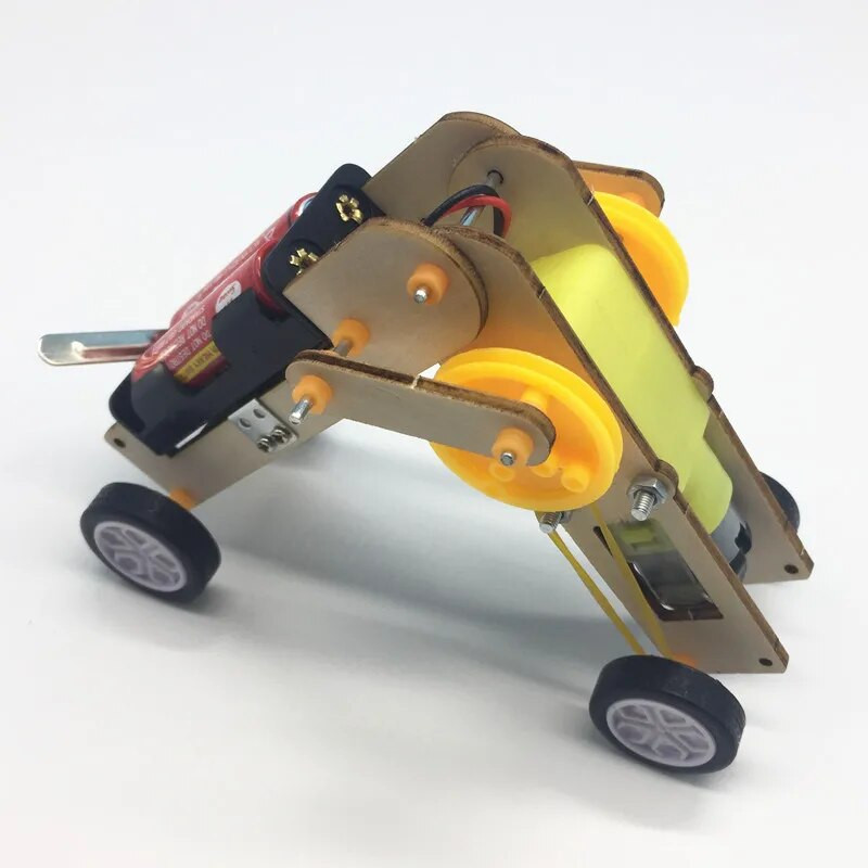 Student science and technology small production invention DIY wind ...