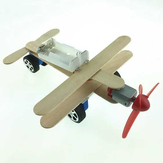 Student science and technology small production invention DIY wind ...