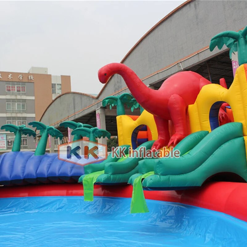 Jurassic Dinosaur Water Park, Wilderness Waterpark Inflatable Inground ...