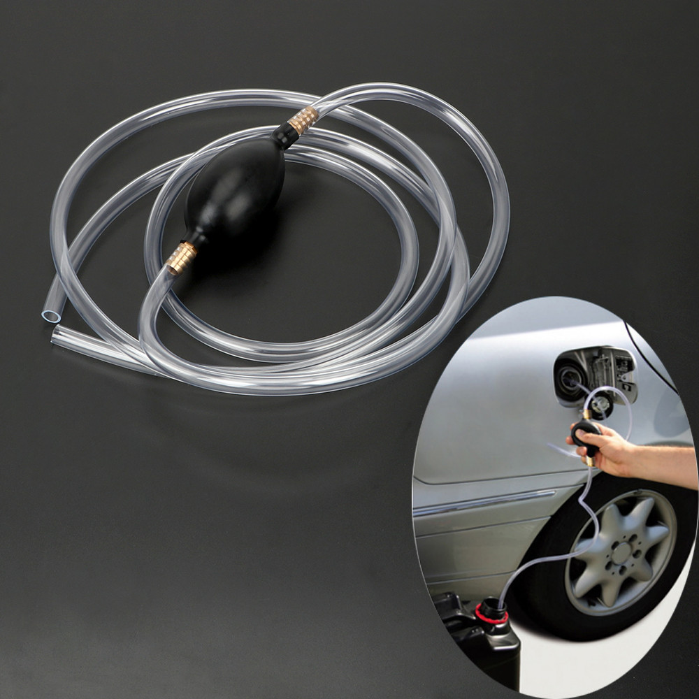 Car Fuel Gas Pump Syphon PVC Pipe Water Oil Transfer Pump Fuel Saver ...