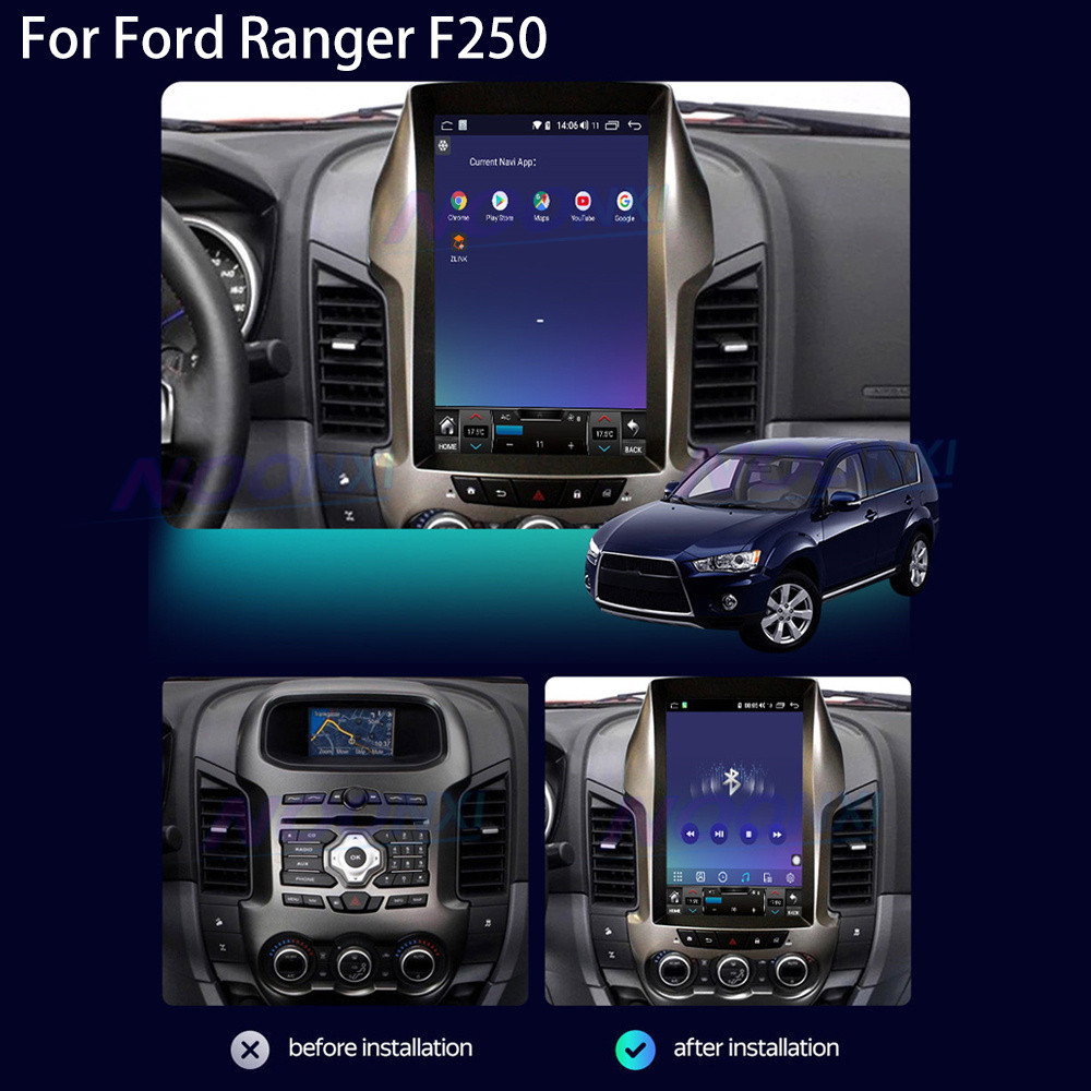 8G+256GB Android011 For Ford Ranger F250 2008-2012 All In One Car Tesla ...