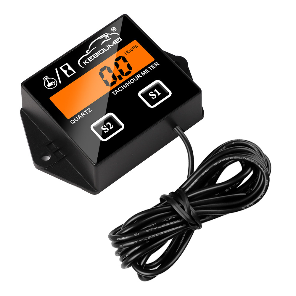 Waterproof Digital Engine Tach Hour Meter Tachometer Gauge Engine RPM ...