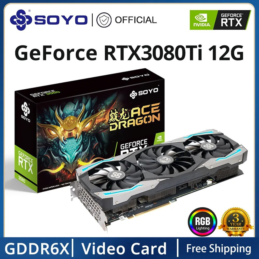 SOYO New Gaming Graphics Cards NVIDIA GeForce RTX 3060 12GB GDDR6 192 ...