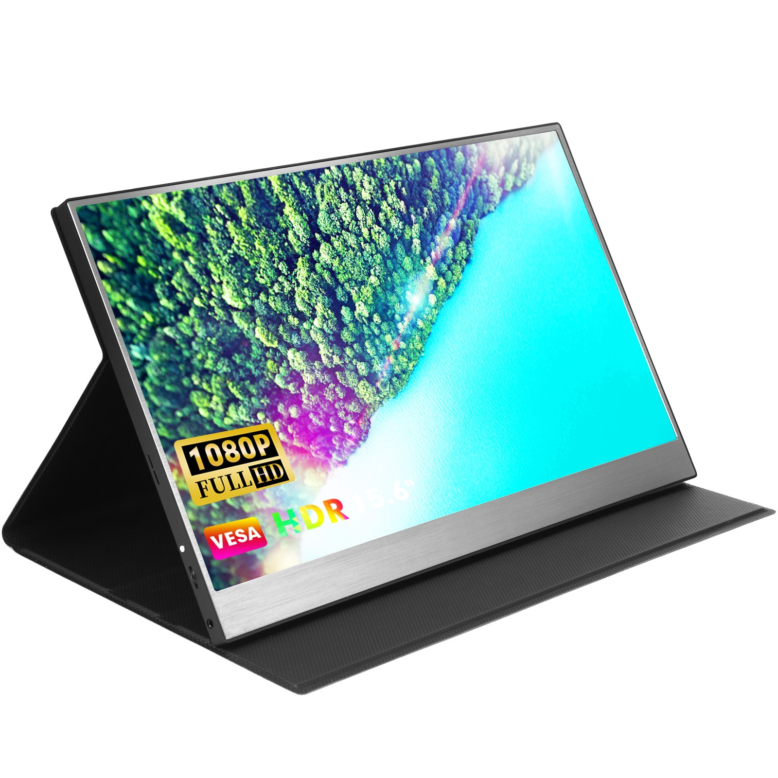 FHD 15.6 Inch Touch Screen Portable Monitor VESA 1080P Computer Display ...