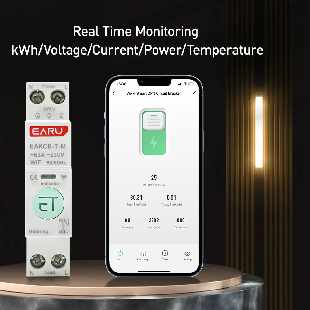 TUYA WiFi MCB Smart Circuit Breaker Over Current Under Voltage ...