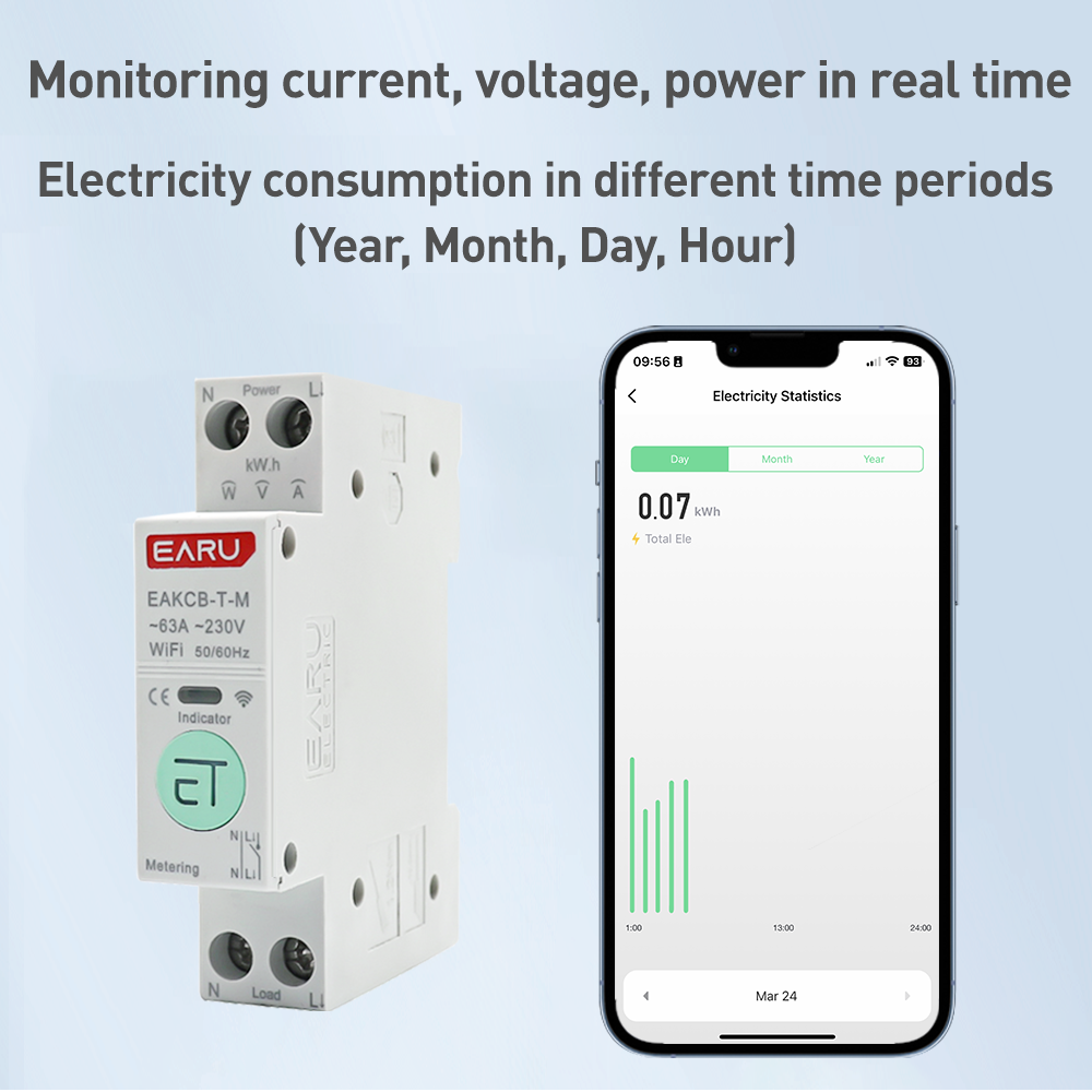 TUYA WiFi MCB Smart Circuit Breaker Over Current Under Voltage ...