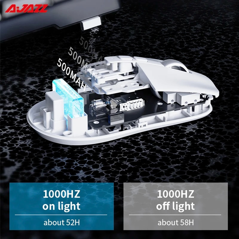 Ajazz Aj219 Bluetooth Mouse 2.4GHz Wireless Gaming Mouse 26000DPI 7 ...