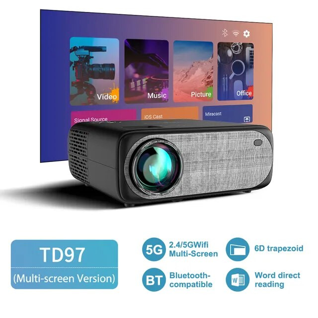 ThundeaL Full HD Projector 1080P WiFi LED Video Proyector TD97 Home ...