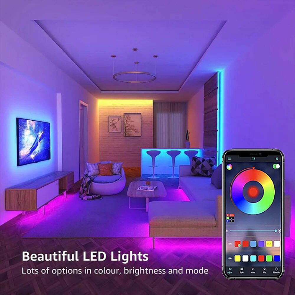 WiFi LED Strip Light Tuya Smart Life Flexible Light Lamp USB RGB5050 ...