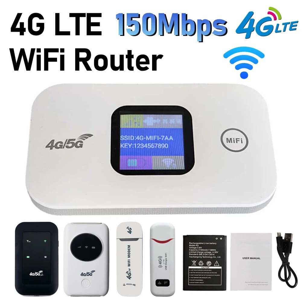150Mbps 4G LTE WiFi Router Portable Pocket Wifi Router Mobile Hotspot ...