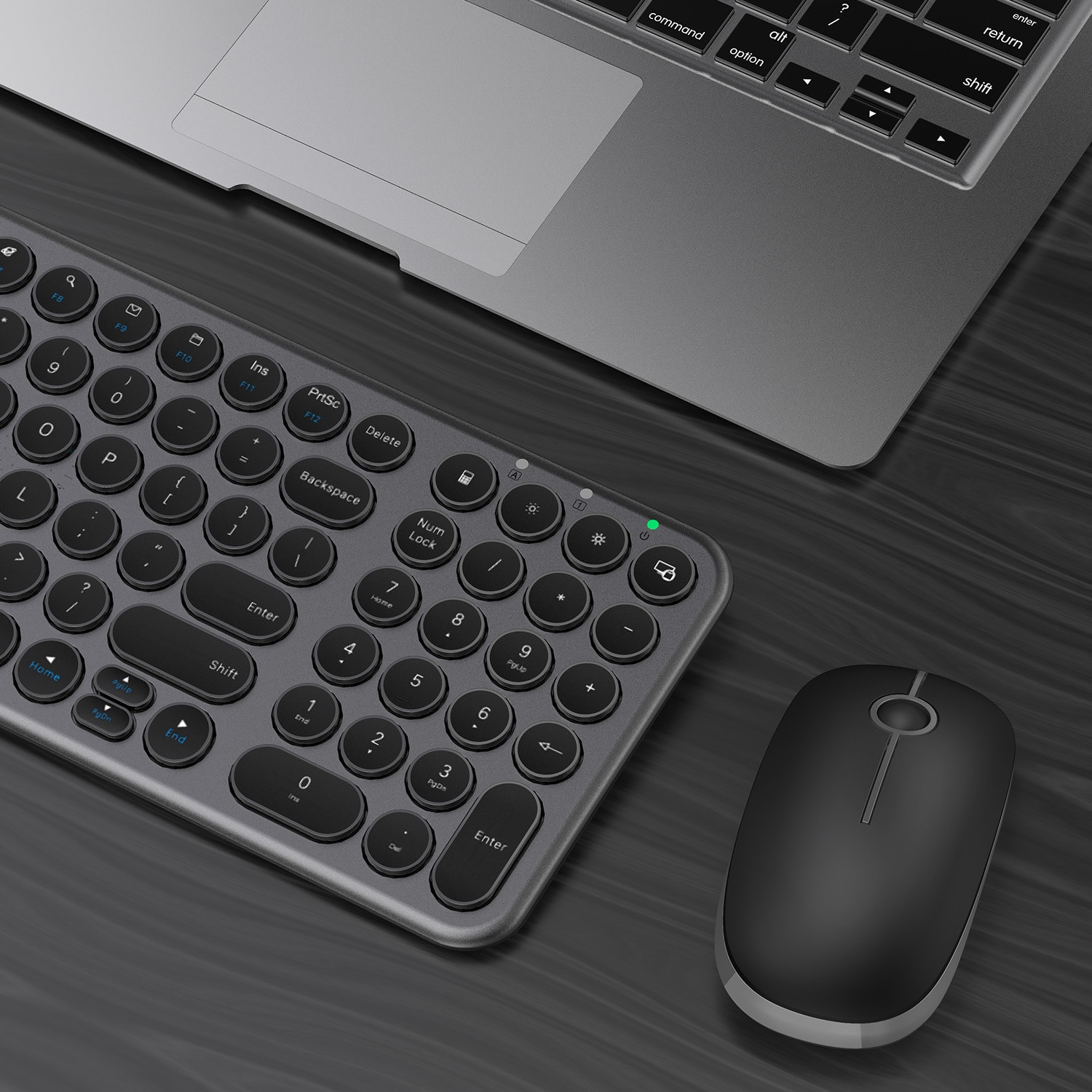 Jelly Comb Wireless Keyboard and Mouse Combo 2.4G Slim Ergonomic Quiet ...