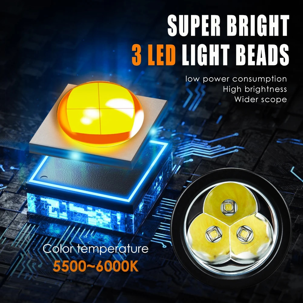 UniqueFire D03 Super Bright Diving LED Flashlight 3000 Lumen IPX8 ...