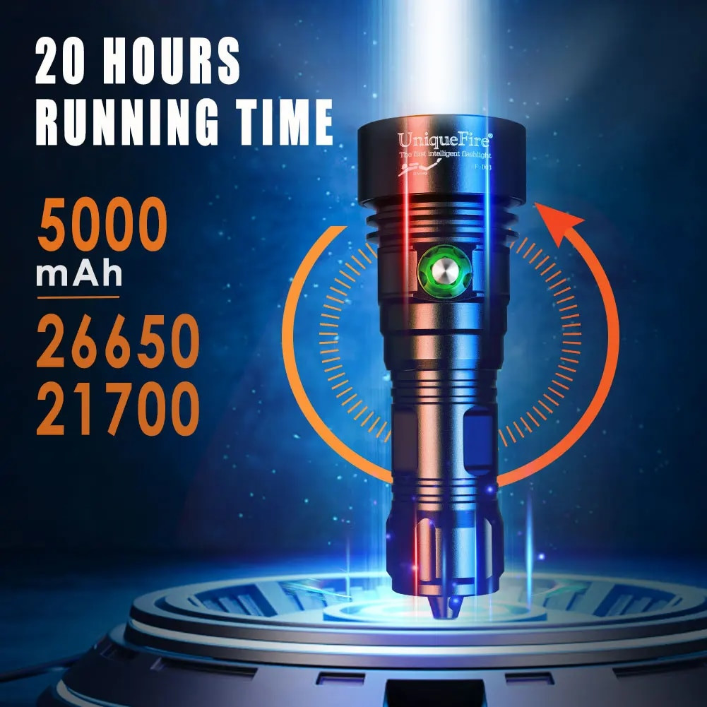 UniqueFire D03 Super Bright Diving LED Flashlight 3000 Lumen IPX8 ...