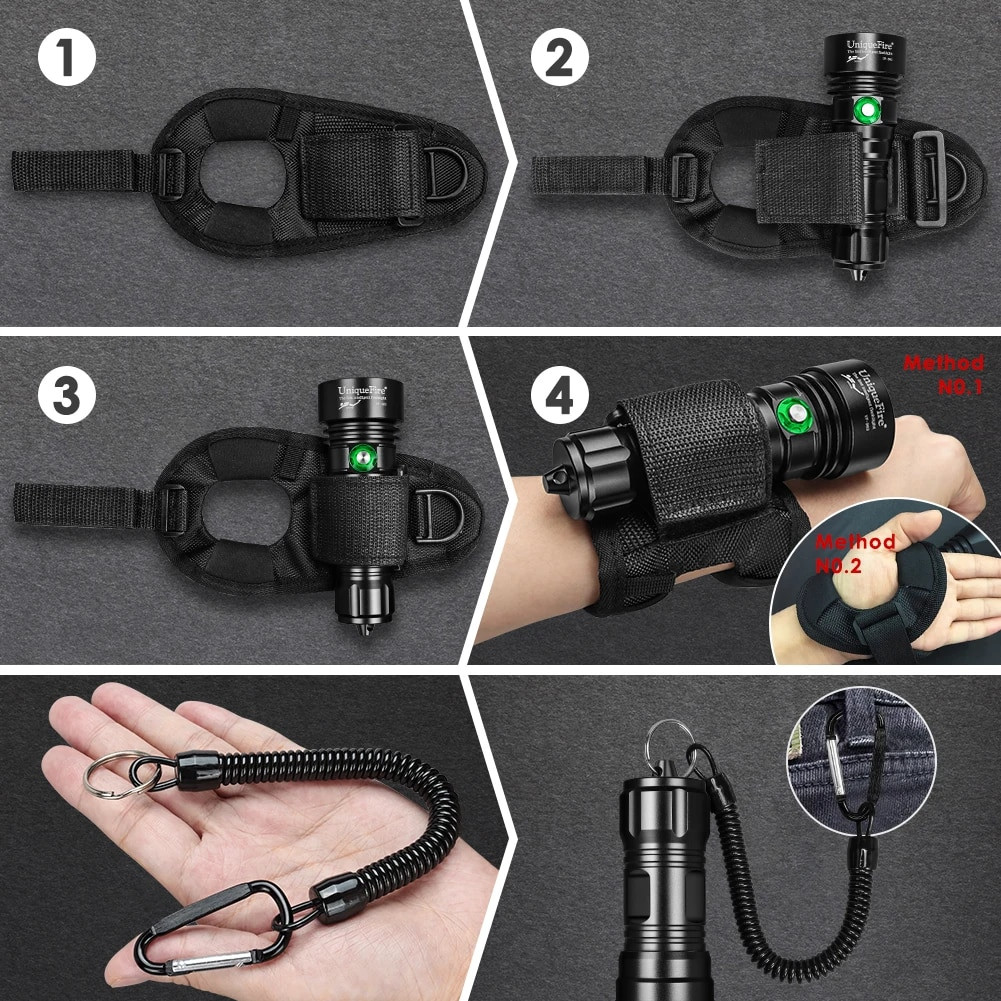 UniqueFire D03 Super Bright Diving LED Flashlight 3000 Lumen IPX8 ...