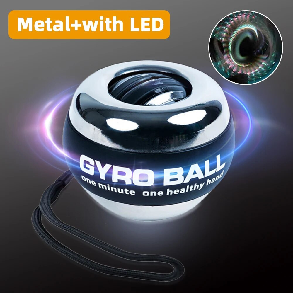 Gyroscope Powerball LED Gyro Power Wrists Ball Arm Exercise Force ...