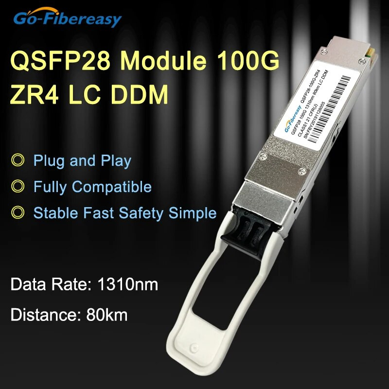 High Speed QSFP28 100G 850nm Fiber Optical Module 100GBASE-SR4 100m MTP ...