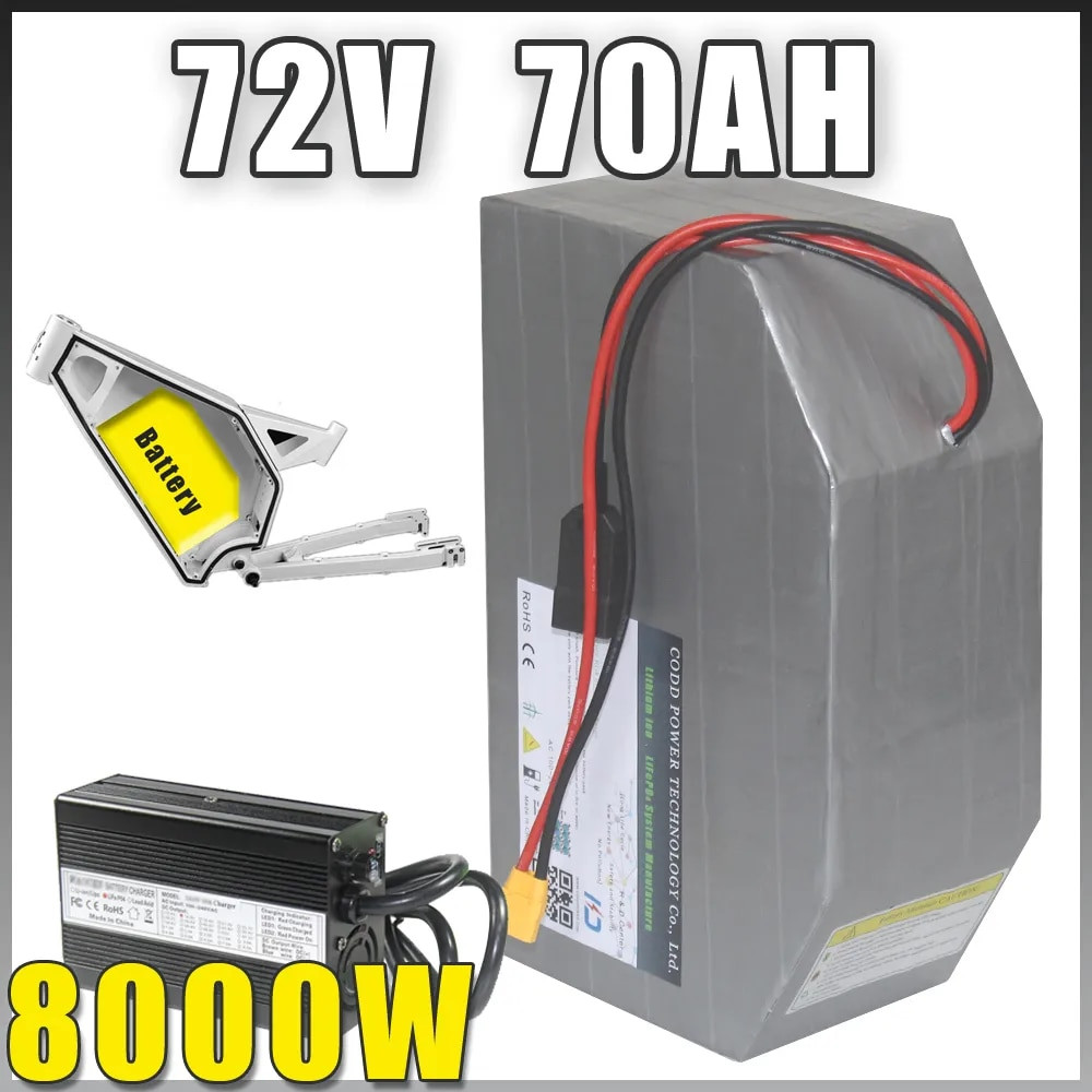 72V 150A 8000W Bomber Electric bike Frame Polygon Battery Pack QS Motor ...