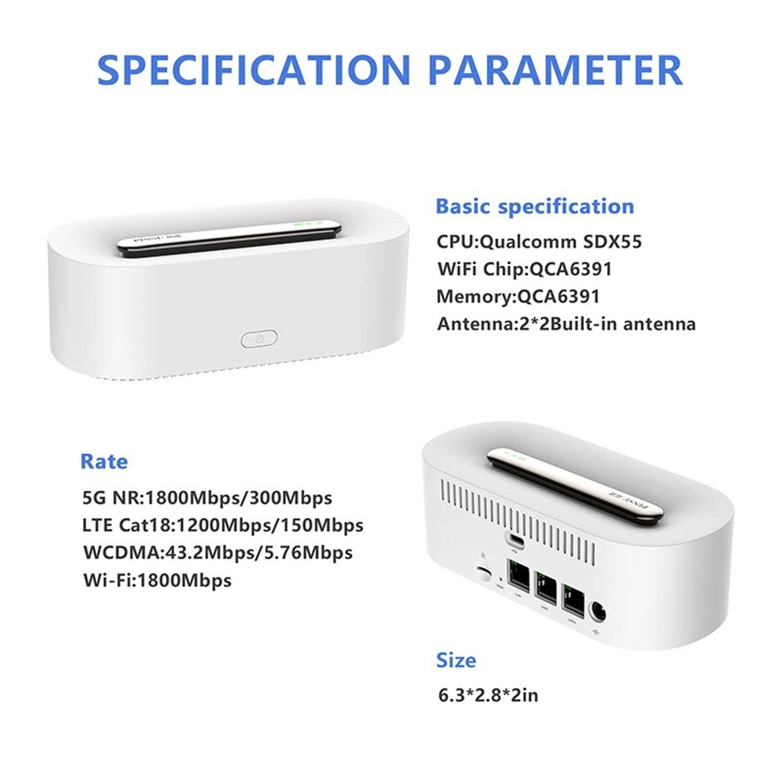 Original PINSU R200 Wifi Repeater 5G CPE Router NSA+SA Mesh 1800Mbps WiFi 6 Extender Signal ...