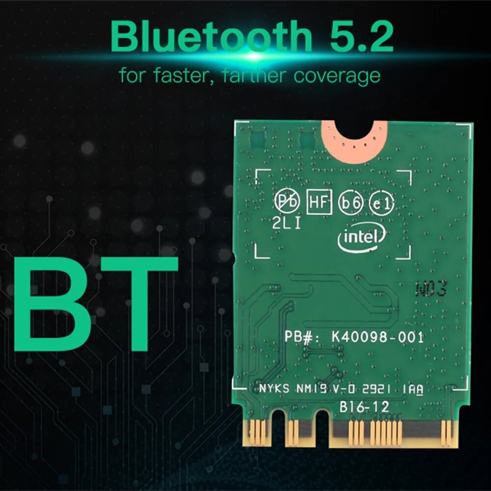 WiFi 6 Dual Band 3000Mbps Wireless Card For Intel AX200 M.2 Bluetooth 5 ...