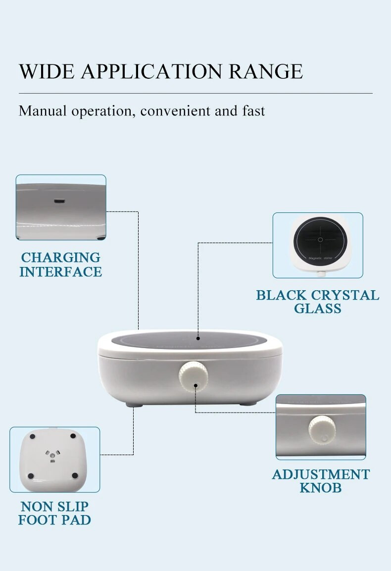 2L Magnetic Stirrer Magnetic stirrer bar Small Palm 2000rpm Laboratory ...